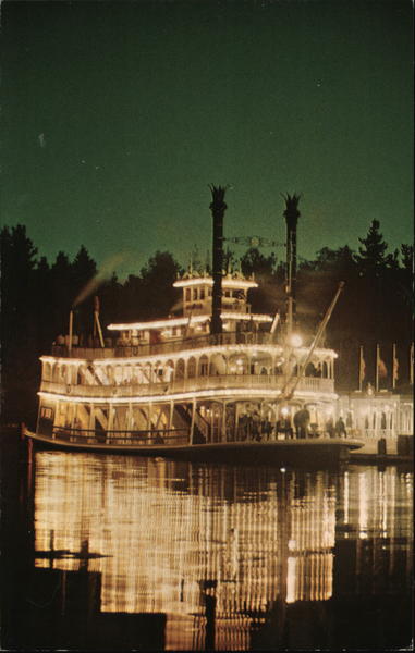 Mark Twain Steamboat Disney Postcard Mark Twain Steamboat Disney Postcard