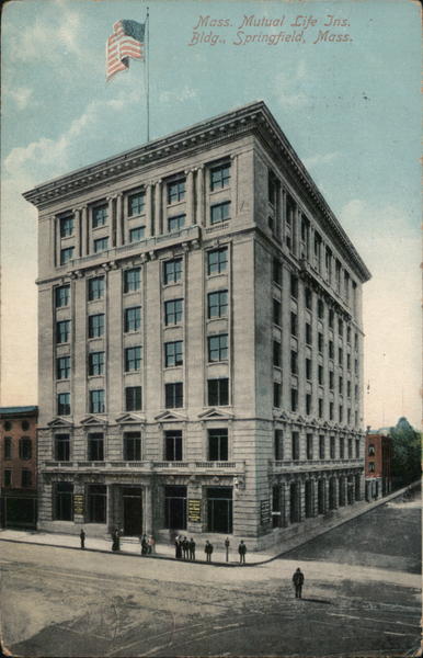 Mass Mutual Life Ins. Bldg. Springfield, MA Postcard