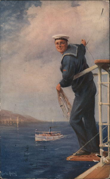 Sailor - The Blue Funnel Line Boats, Ships Postcard
