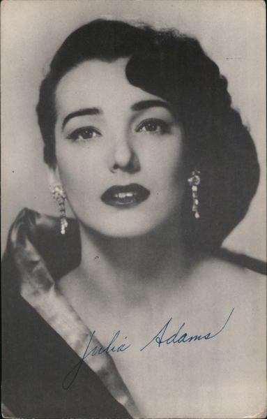Julia Adams Actresses Postcard