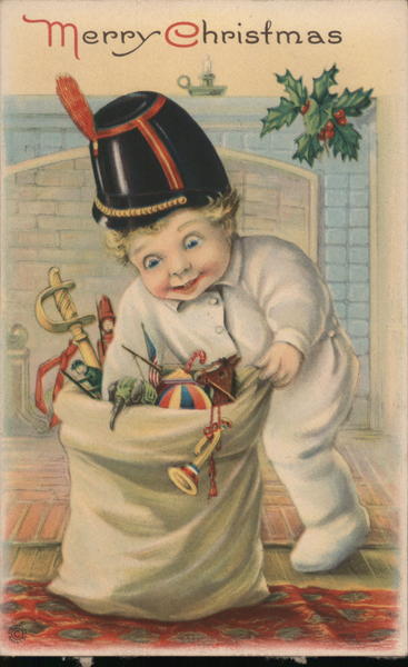Merry Christmas Children Postcard