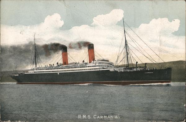 R.M.S. Carmania Steamers Postcard