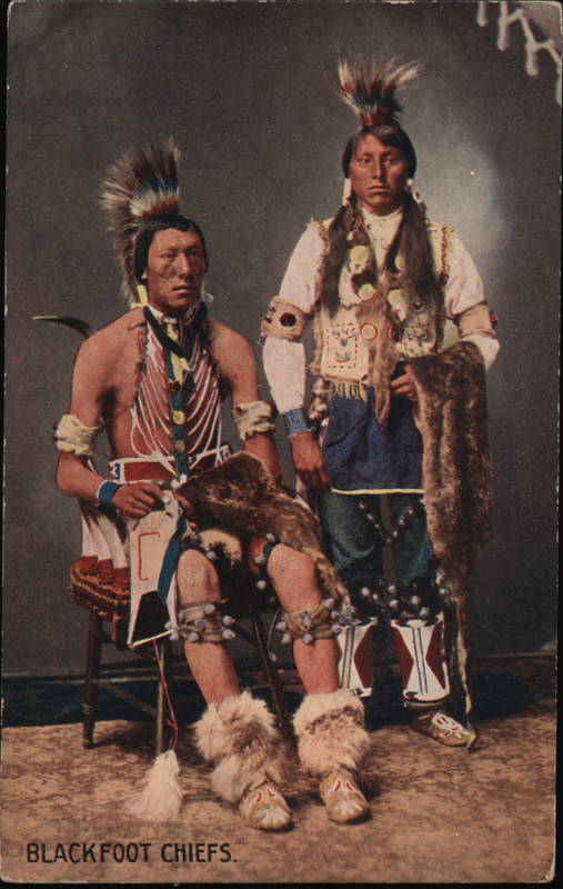 Blackfoot Chiefs Indian Native American Native Americana Postcard