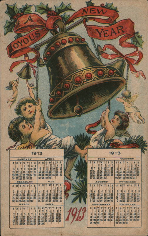 Merry Christmas, 1912, Farm Progress Angels Postcard
