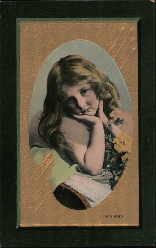 Set of 6: Little Girl, Various Poses Girls Postcard