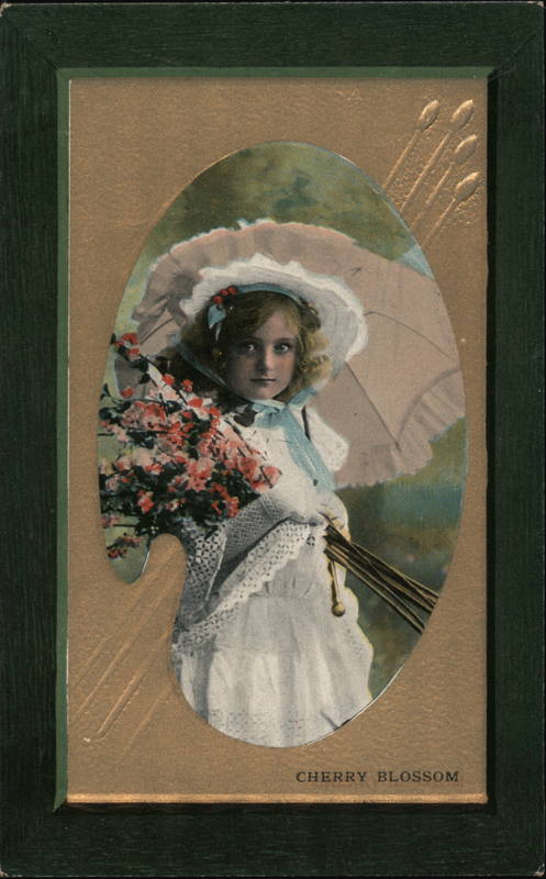 Set of 6: Little Girl, Various Poses Girls Postcard