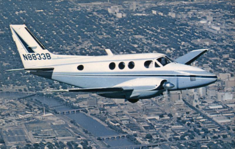 The Beechcraft Queen Air 88 Wichita, KS Aircraft Postcard