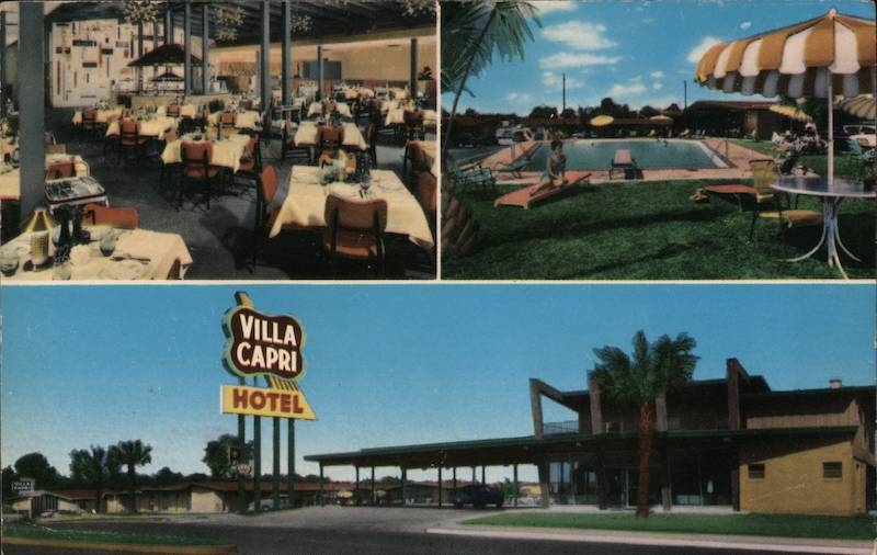 Villa Capri Motor Hotel Austin, TX Postcard