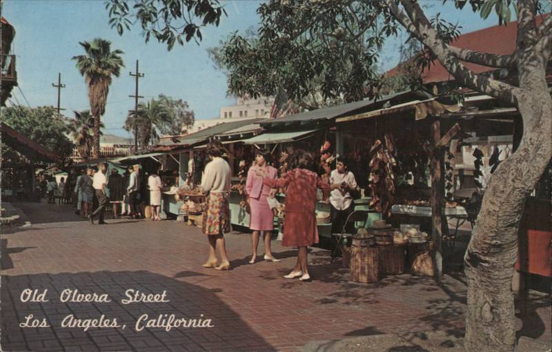 Old Olvera Street Los Angeles, CA Postcard