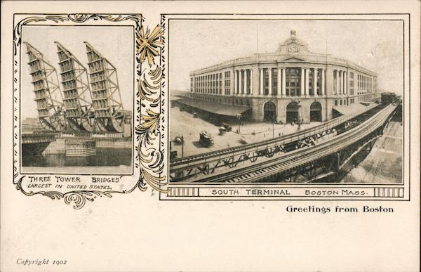 Greetings From Boston Massachusetts Postcard