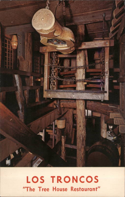 Los Troncos - "The Tree House Restaurant" Houston, TX Postcard