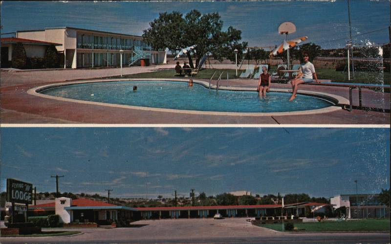 Flying W Lodge Ozona, TX Postcard