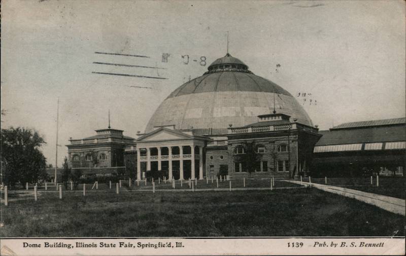 Dome Building, Illinois State Fair Springfield, IL Postcard