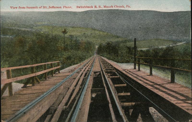 View from Summit of Mt Jefferson Plane - Switchback Railroad Jim Thorpe ...