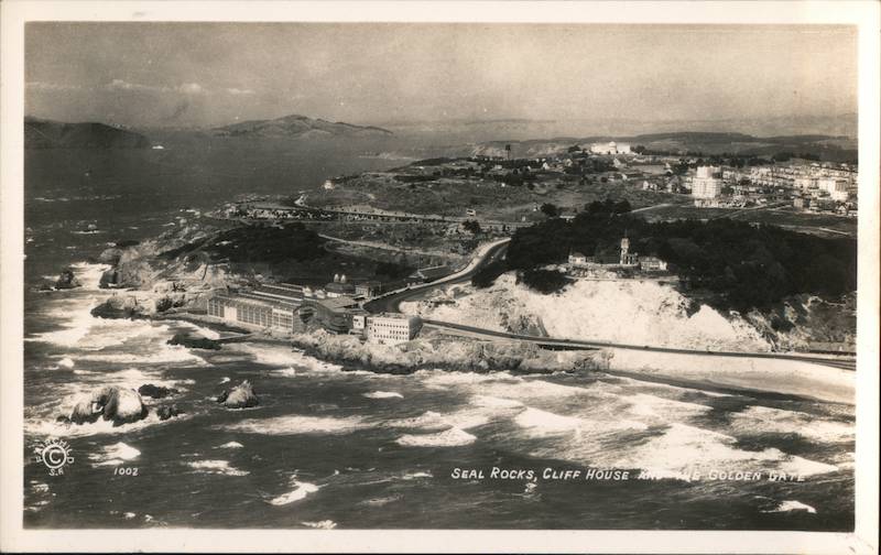 Seal Rocks, Cliff House and the Golden Gate San Francisco, CA Postcard