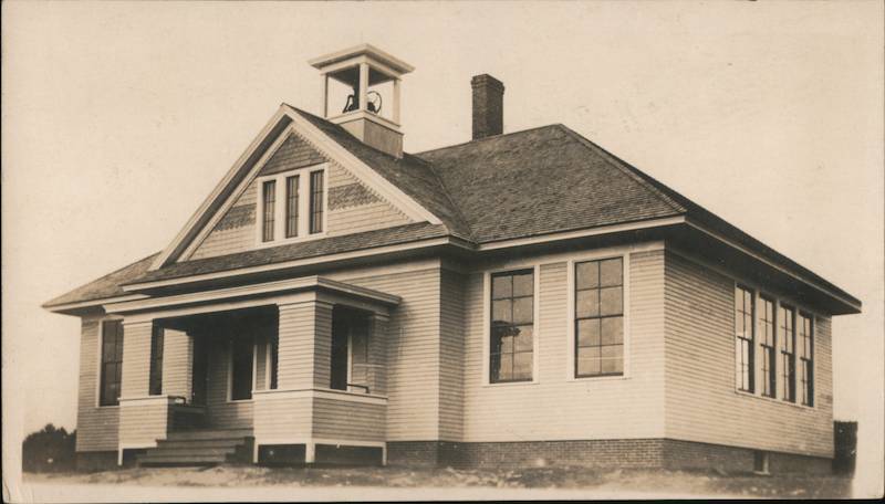 Primary and Grammar School Building Hollis, ME Postcard