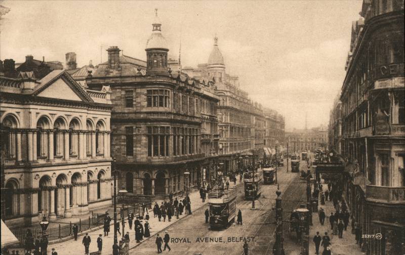 Royal Avenue Belfast, Northern Ireland Postcard
