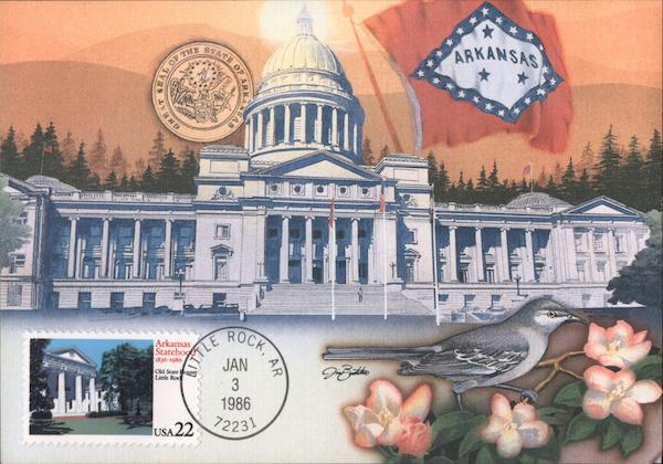 Arkansas Statehood Maximum Cards Postcard
