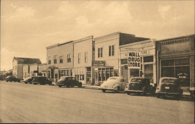 Ted Hustead's Wall Drug Store South Dakota Postcard