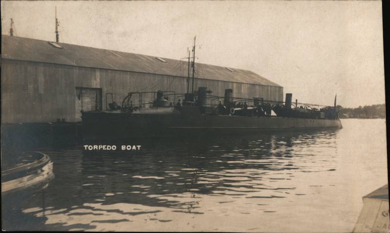 Torpedo Boat Connecticut Ships Postcard