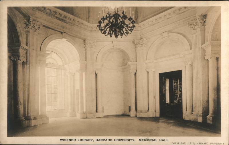 Widener Library, Harvard University, Memorial Hall Cambridge, MA Postcard Widener Library, Harvard University, Memorial Hall Cambridge, MA Postcard