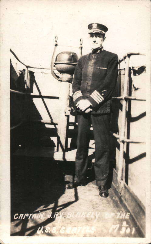 Captain J. R. Y. Blakely, USS Seattle Navy Postcard