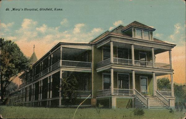 St Mary's Hospital Winfield, KS Postcard