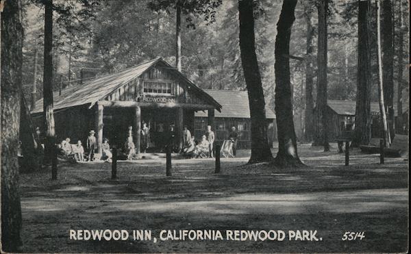 Redwood Inn, California Redwood Park Santa Cruz, CA Postcard