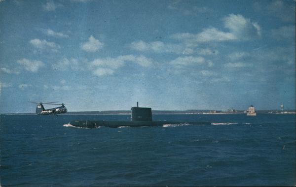 U.S.S. Nautilus, First Nuclear-Powered Submarine Ships Postcard