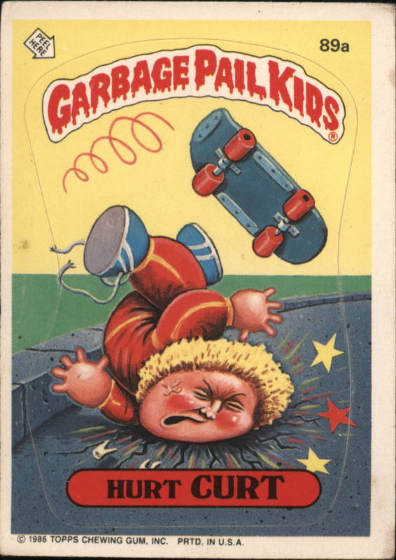 Garbage Pail Kids Hurt Curt Cartoons Trading Card