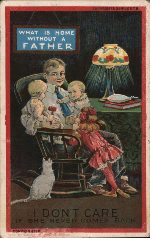 What is home without a Father Children Postcard