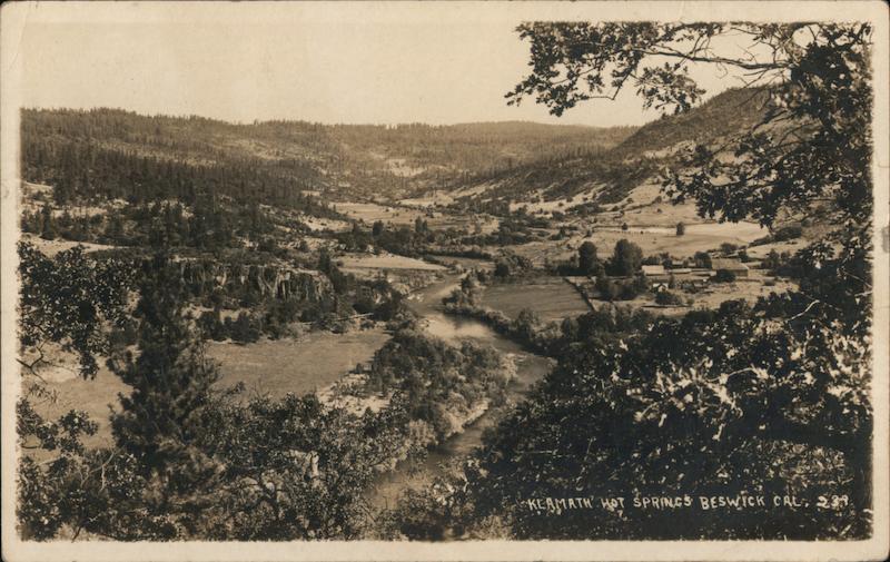 Klamath Hot Springs Beswick, CA Postcard