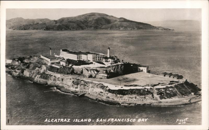 Alcatraz Island, San Francisco Bay California Postcard
