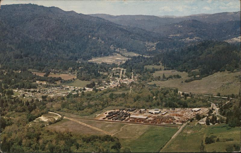 Air View of the San Lorenzo Valley Felton, CA Postcard