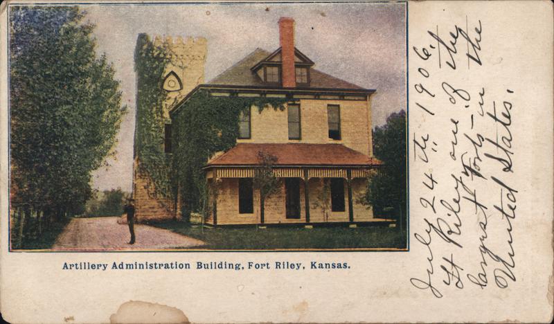 Artillery Administration Building Fort Riley, KS Postcard