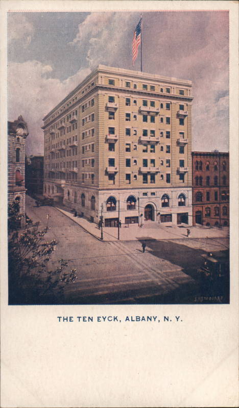 Royalty Free Image - The Ten Eyck Albany, NY Postcard