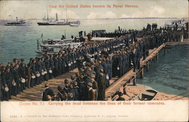 How the United States honors its Naval heroes. Navy Postcard
