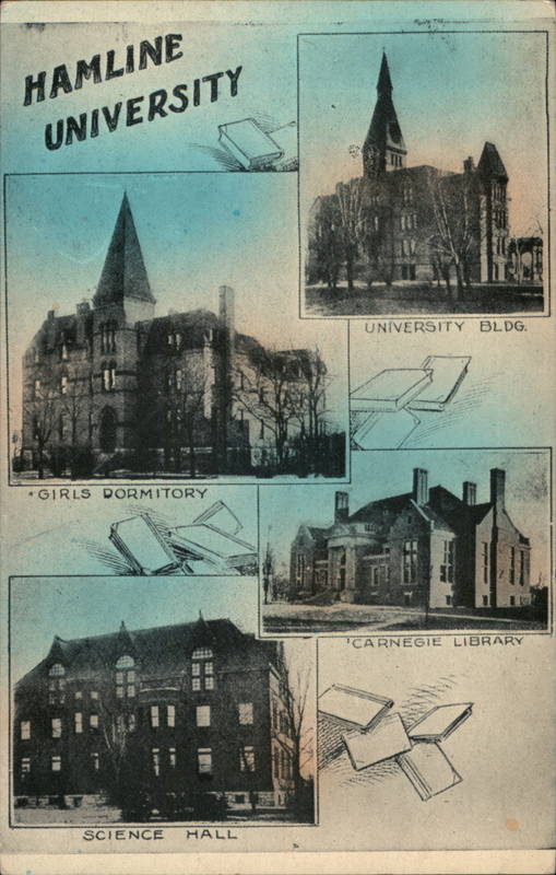 Hamline University Buildings Universities Postcard