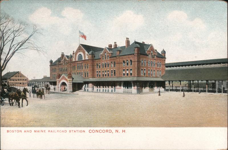 Boston and Maine Railroad Station Concord, NH Postcard