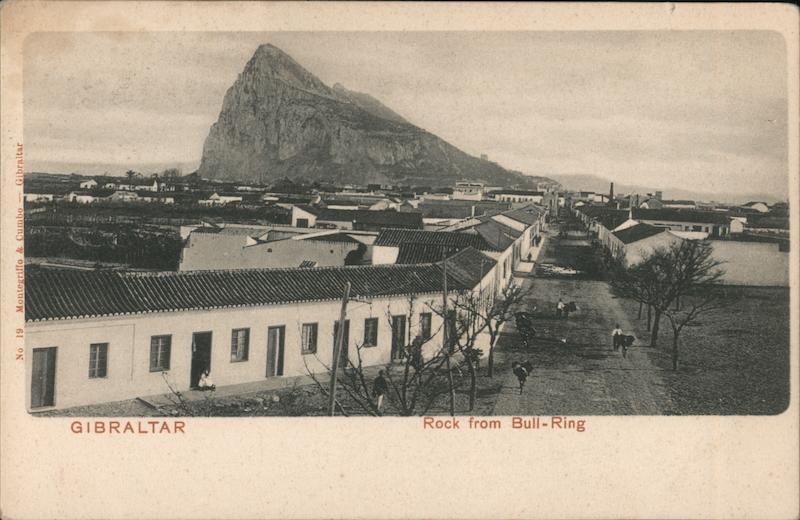The Rock as Seen from Bull-Ring Gibraltar Postcard