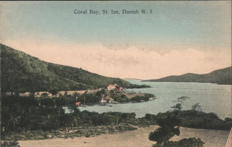 View of Coral Bay St. Ian, D.W.I. Caribbean Islands Postcard