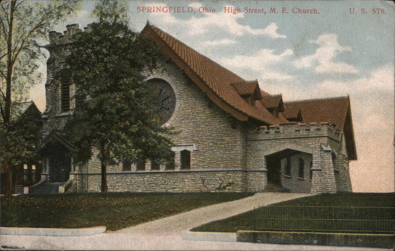 High Street M.E. Church Springfield, OH Postcard