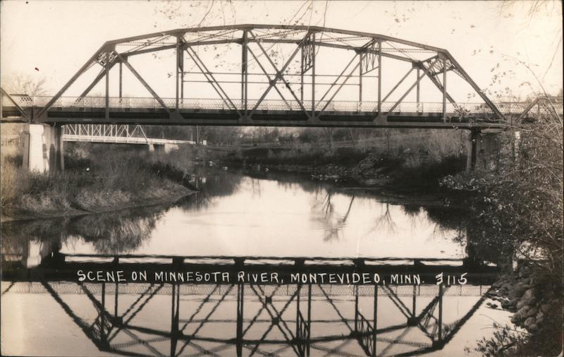 Scene on Minnesota River Montevideo, MN Postcard