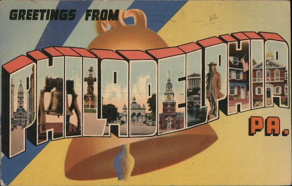 Greetings from Philadelphia Pennsylvania Postcard
