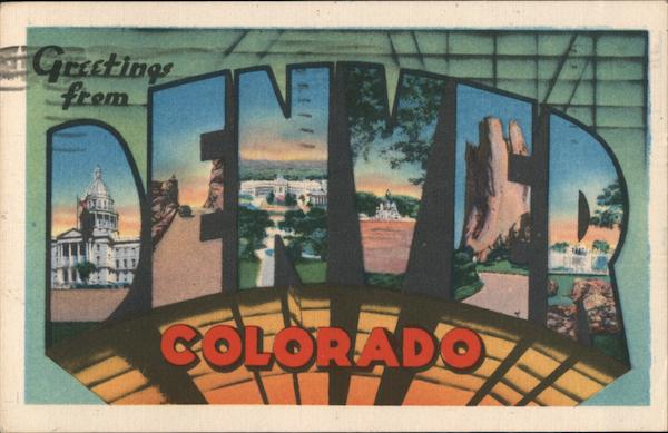 Greetings from Denver Colorado Postcard