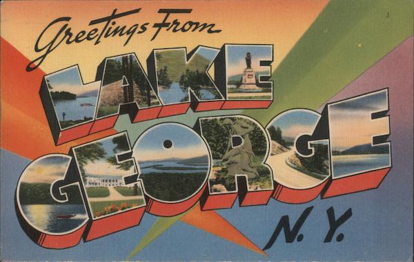 Greetings from Lake George New York Postcard