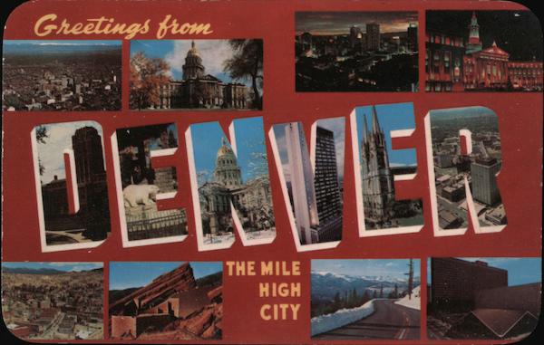 Greetings from Denver Colorado Postcard