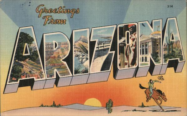 Vintage Arizona Postcards The Needles, Colorado River, Arizona,