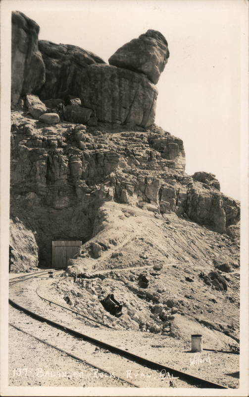 Balaced Rock Ryan, CA Willard Postcard