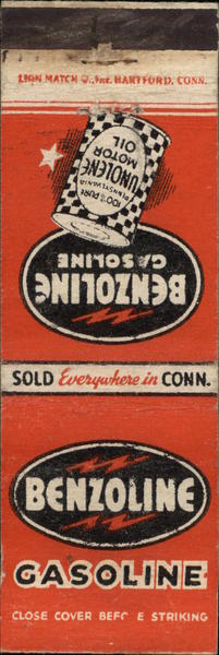 Benzoline Gasoline, sold everywhere in Conn Connecticut Transportation ...